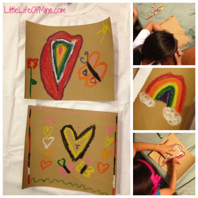Sandpaper and Crayon Transfer Designs - littlelifeofmine.com